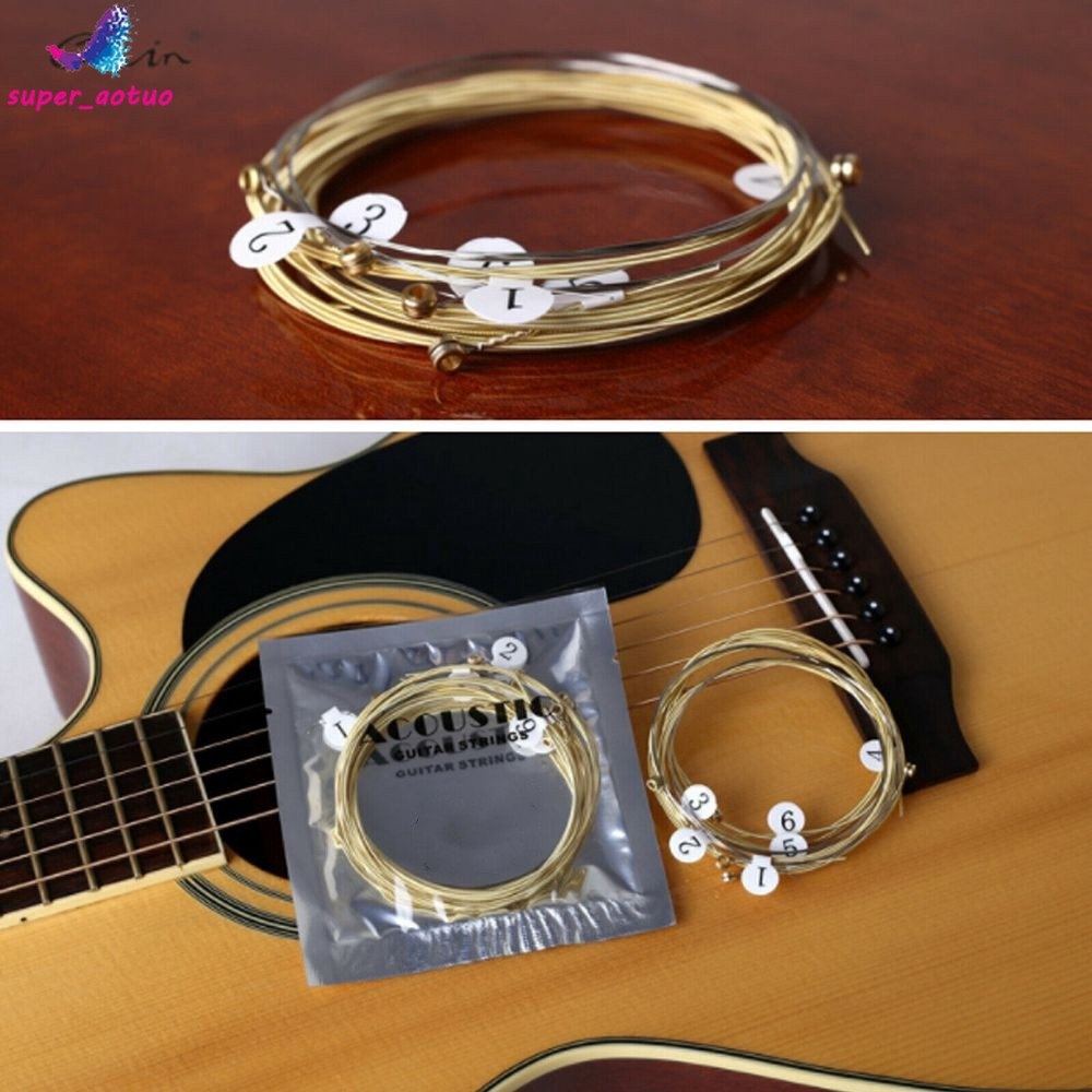 Bronze Phosphor Steel Strings for Guitar-6 Pieces / Set | Shopee ...