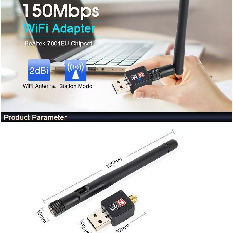 USB WiFi 150M Mini Wireless Network Card Routing Signal Receiver ...