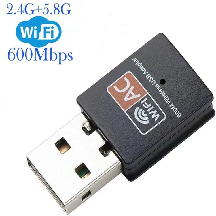 AC600Mbps Dual-Band Wireless Network Card USB Adapter 300Mbps Wifi Receiver Network Card ...