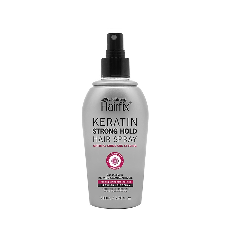 Hairfix Keratin Strong Hold Hair Spray 200ml | Shopee Philippines