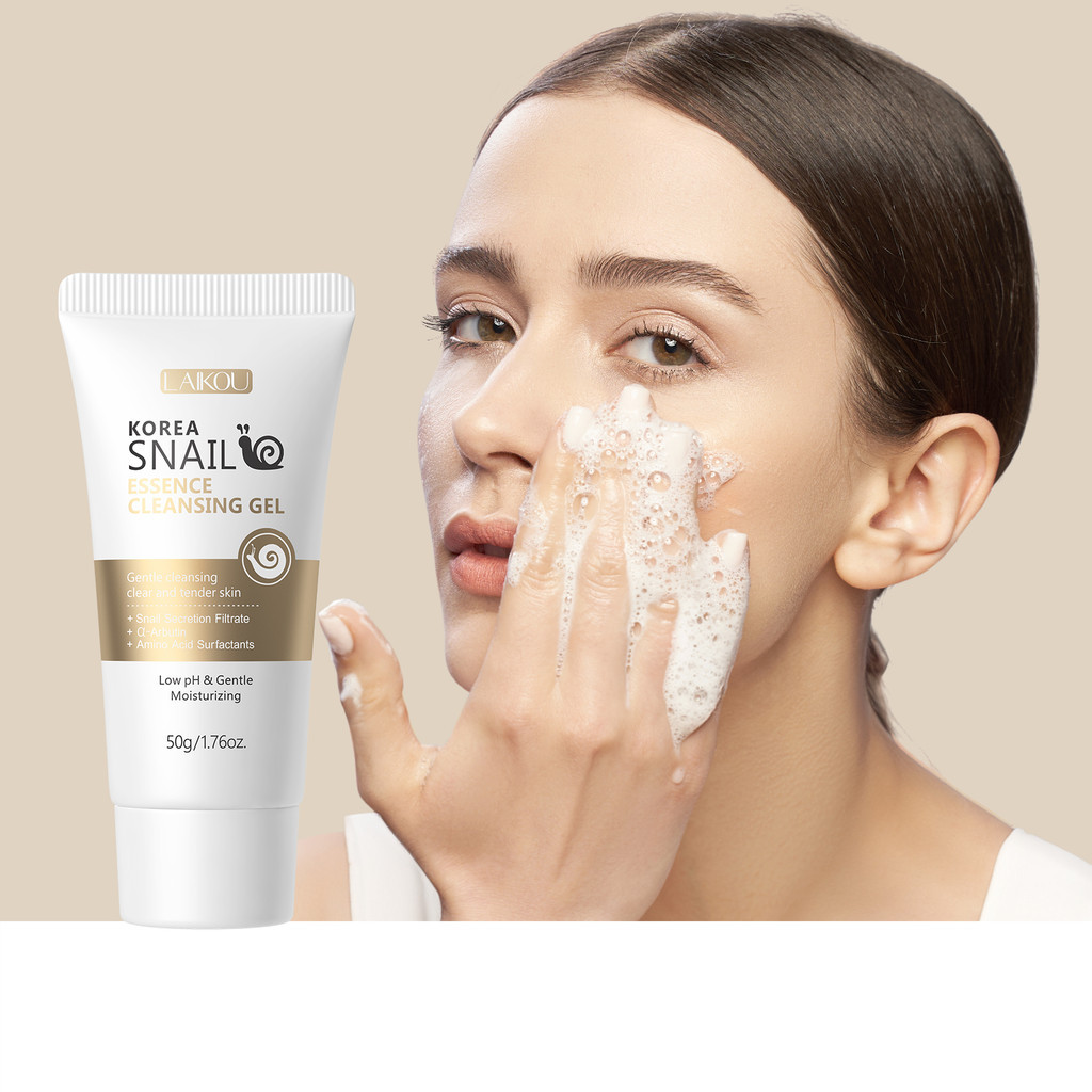 LAIKOU KOREA Snail Essence Cleansing Gel Low pH Moisturizing and ...