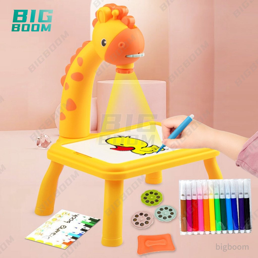 Mini Drawing Table for Kids, Educational Toys, LED Painting Projector ...