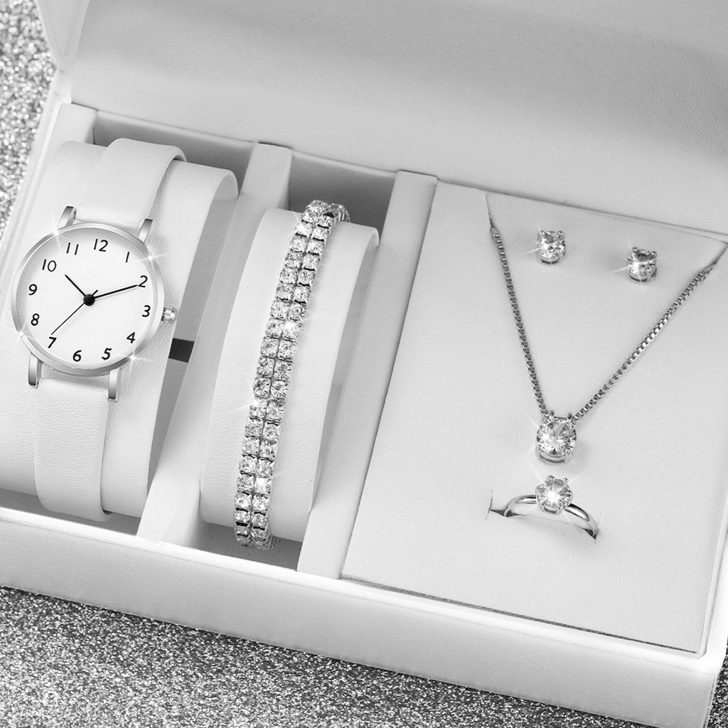6pcs/set Ladies Digital Surface Small Watch Head Quartz Watch Casual ...