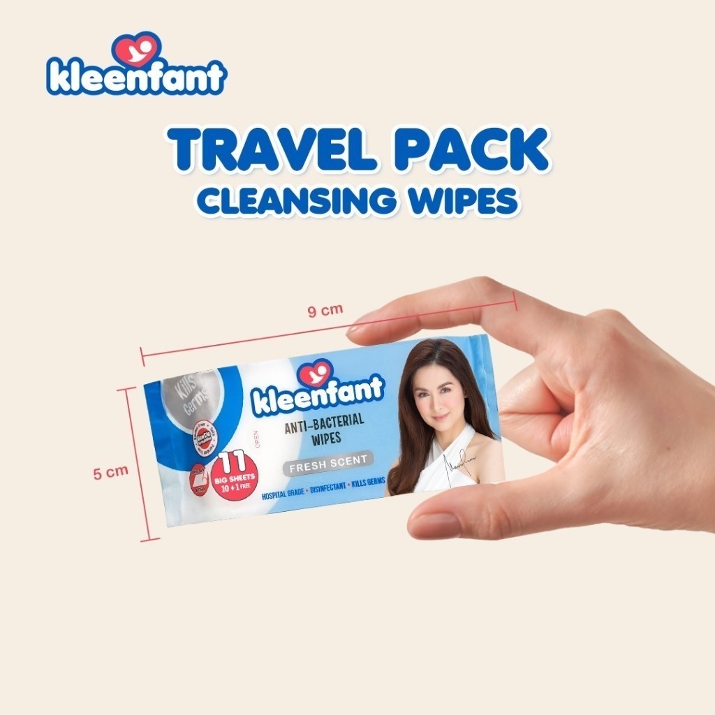 Kleenfant Cleansing Wipes Travel Pack 11 Sheets Mini Wipes Collection ...