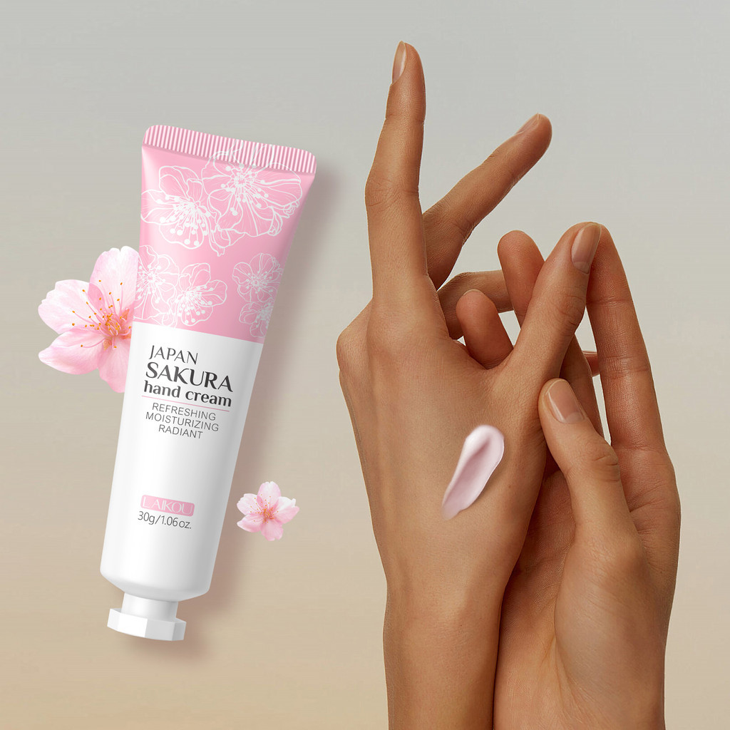 LAIKOU Japan Sakura Hand Cream Repair Ro ugh Skin Nourishing Whitening ...