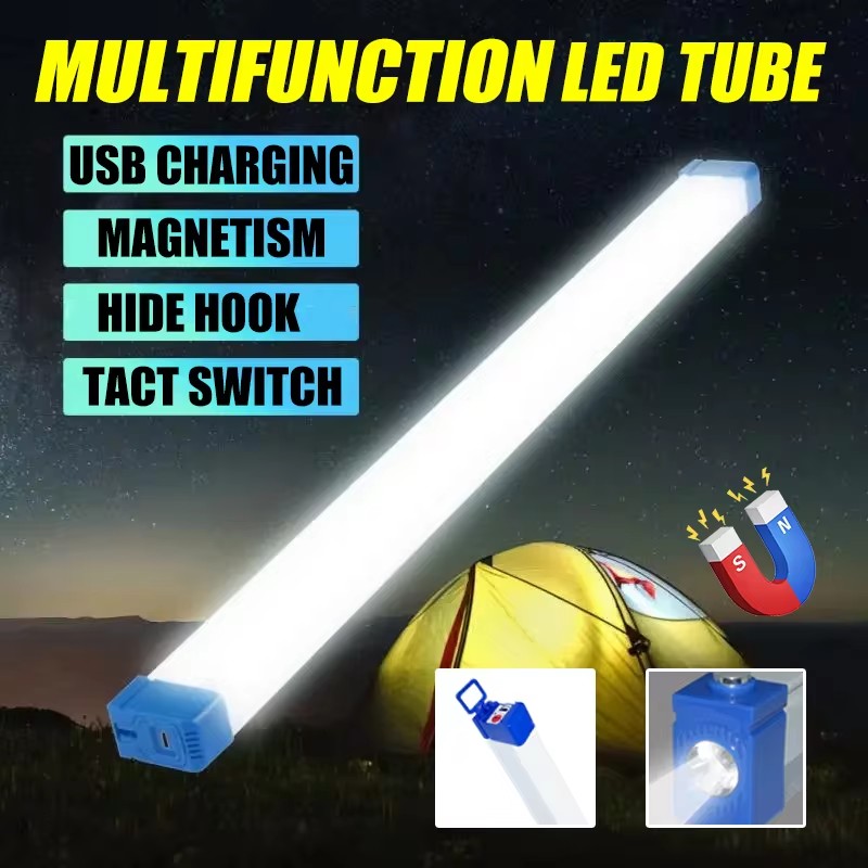 Led Rechargeable Light Tube USB 5V Emergency Light Camping Magnetic Portable Lighting Night ...