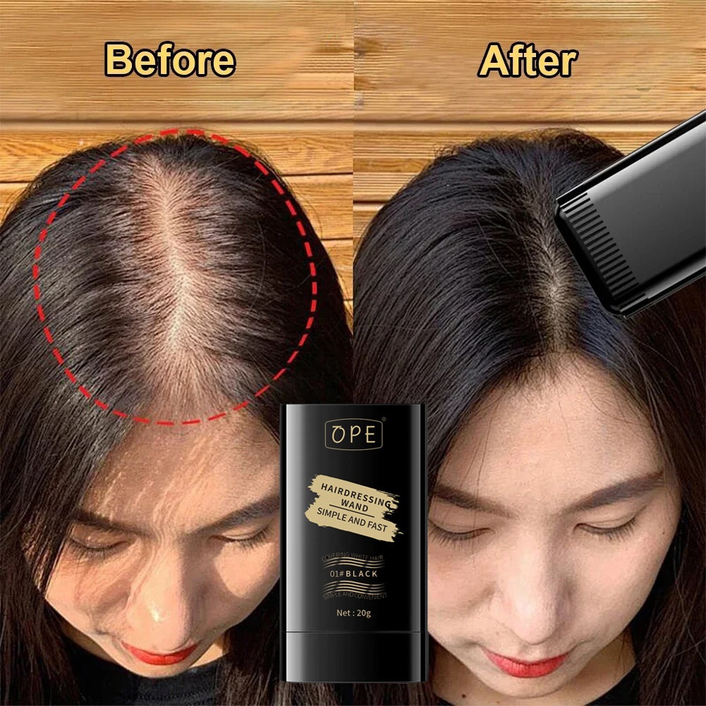Temporary Hair Color Wand Long - Lasting Quick Coverage Easy to Apply ...