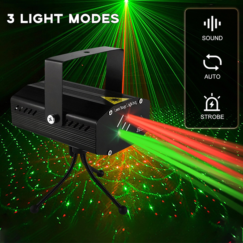 16 Pattern Party Laser Projector Audio Music Show Laser Stage Light ...