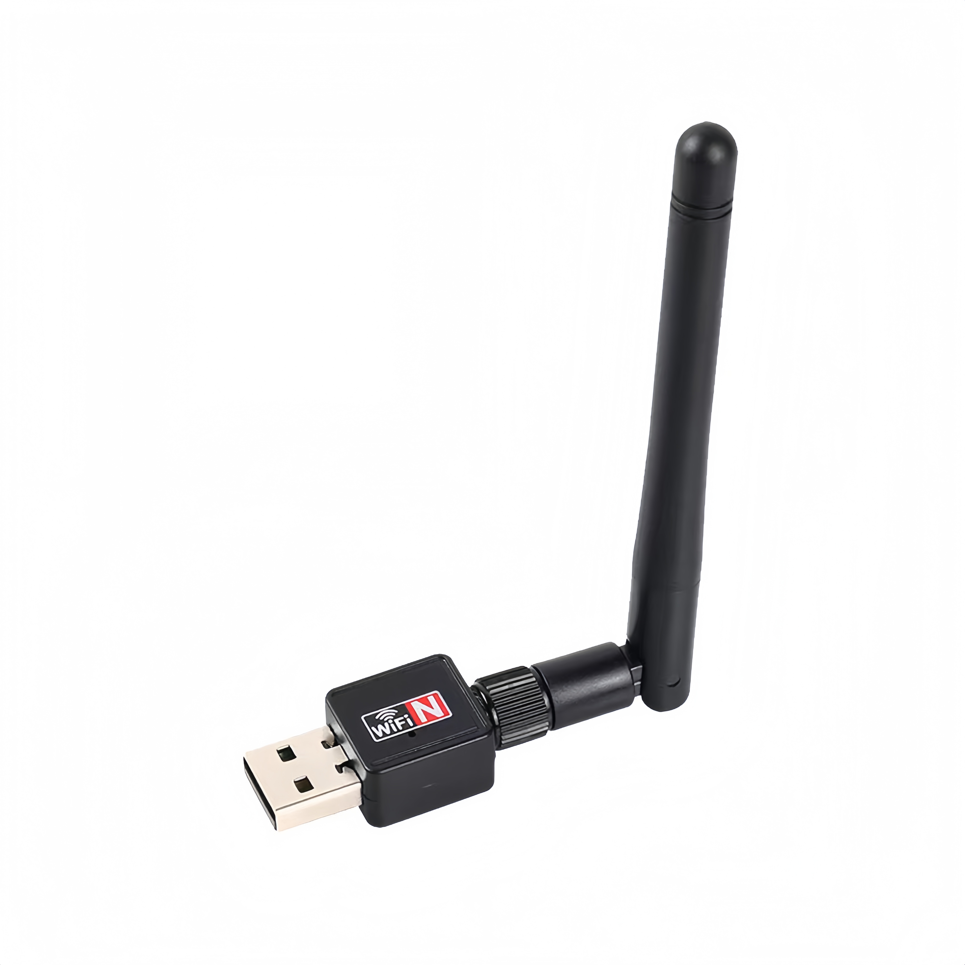 Mini USB WiFi Adapter - Wireless Network Card, LAN Wi-Fi Receiver Dongle with Antenna for PC ...