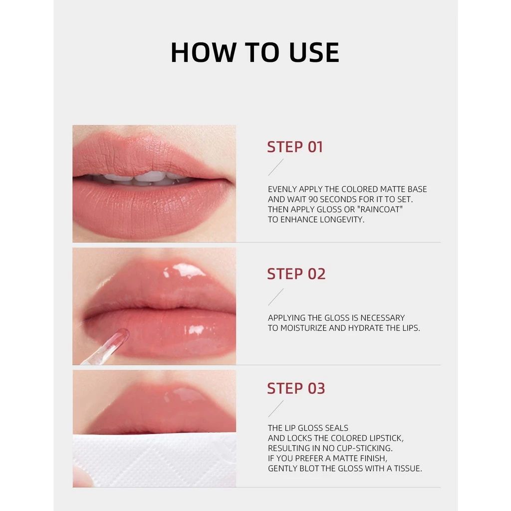 ZVEV Dual Lip Gloss Matte Glossy Long Lasting Makeup | Shopee Philippines