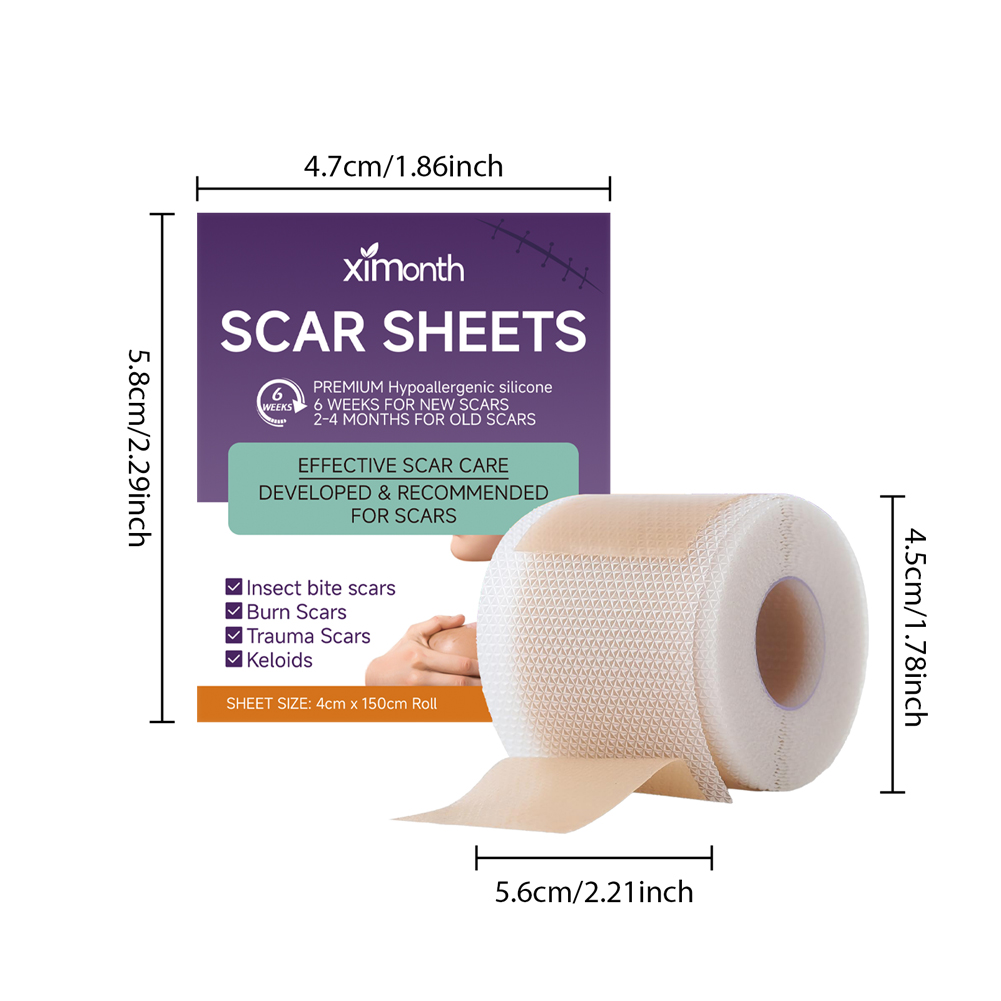Silicone Scar Sheets Scar Patches Repair Damaged Skin Scars Covers ...