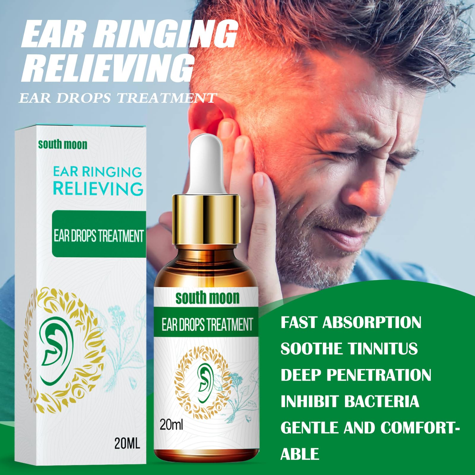 New Tinnitus Relief Natural Herbal Ear Drops for Ringing Ears Improve ...