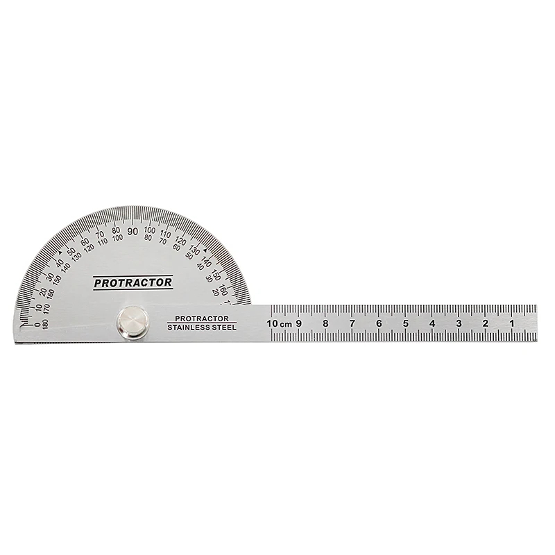 New 180° Protractor Ruler - Precision Stainless Steel Angle Measurer ...