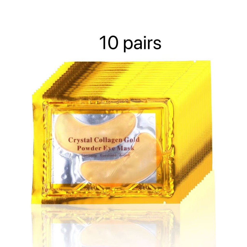 10 Pairs of Crystal Collagen Gold Powder Eye Masks | Shopee Philippines