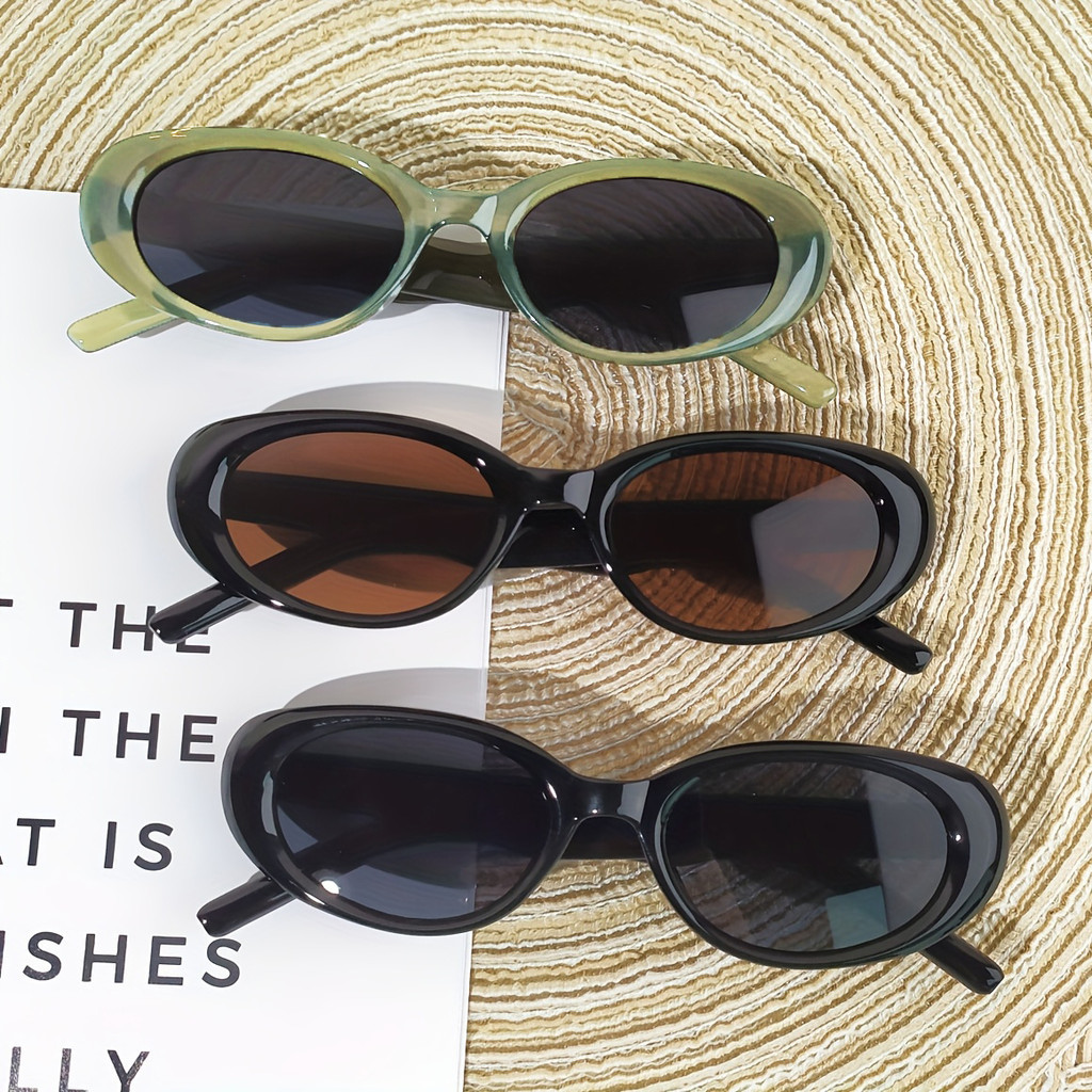 Retro Sunglasses Women and Men Vintage Small Oval Sun Glasses 90s ...
