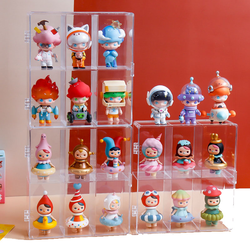 1pc Blind Box Display Shelf, Wall-Mounted Acrylic Case with Dust Cover ...