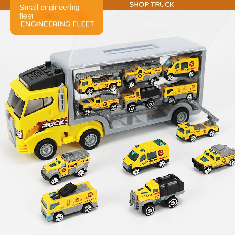 Storage Storage Large Truck Theme Alloy Small Car Set Educational 0-3-6 ...