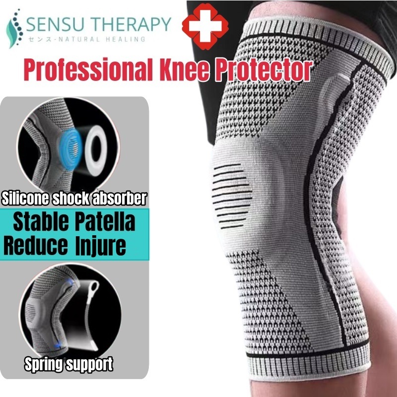 Knee Support for basketball Pressurized Elastic Knee Pads Fitness ...