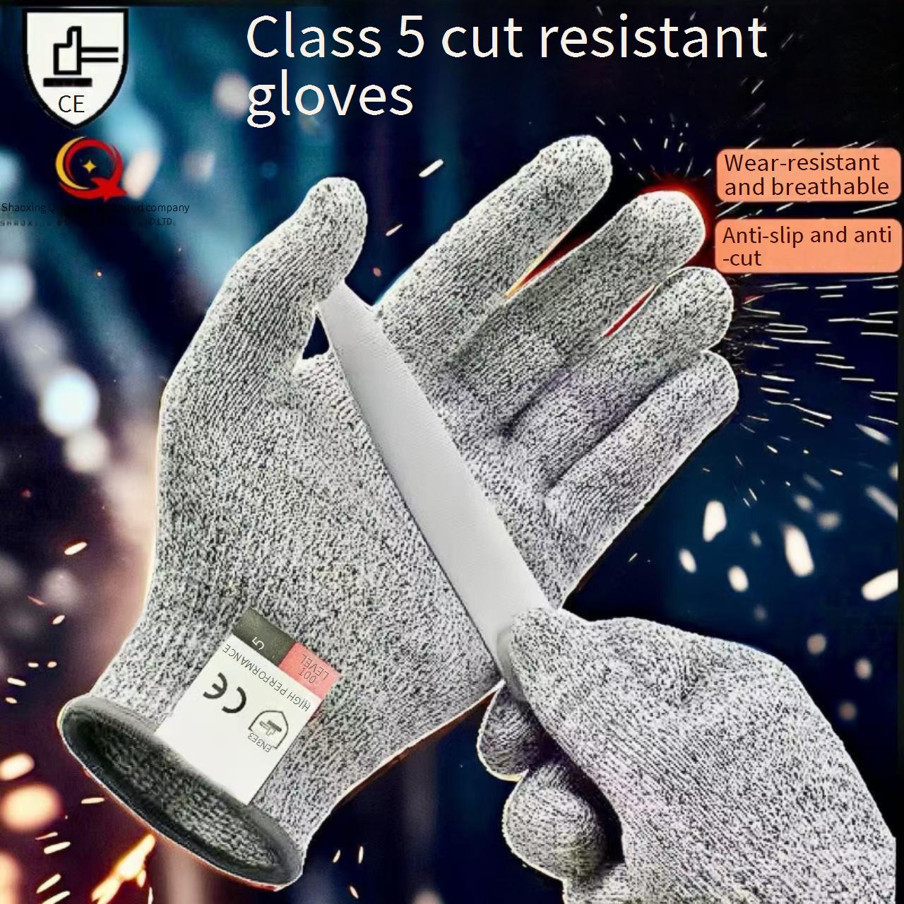 Grade 5 Cut Resistant Gloves - HPPE Safety Protection for Kitchen and Gardening Tasks | Shopee ...