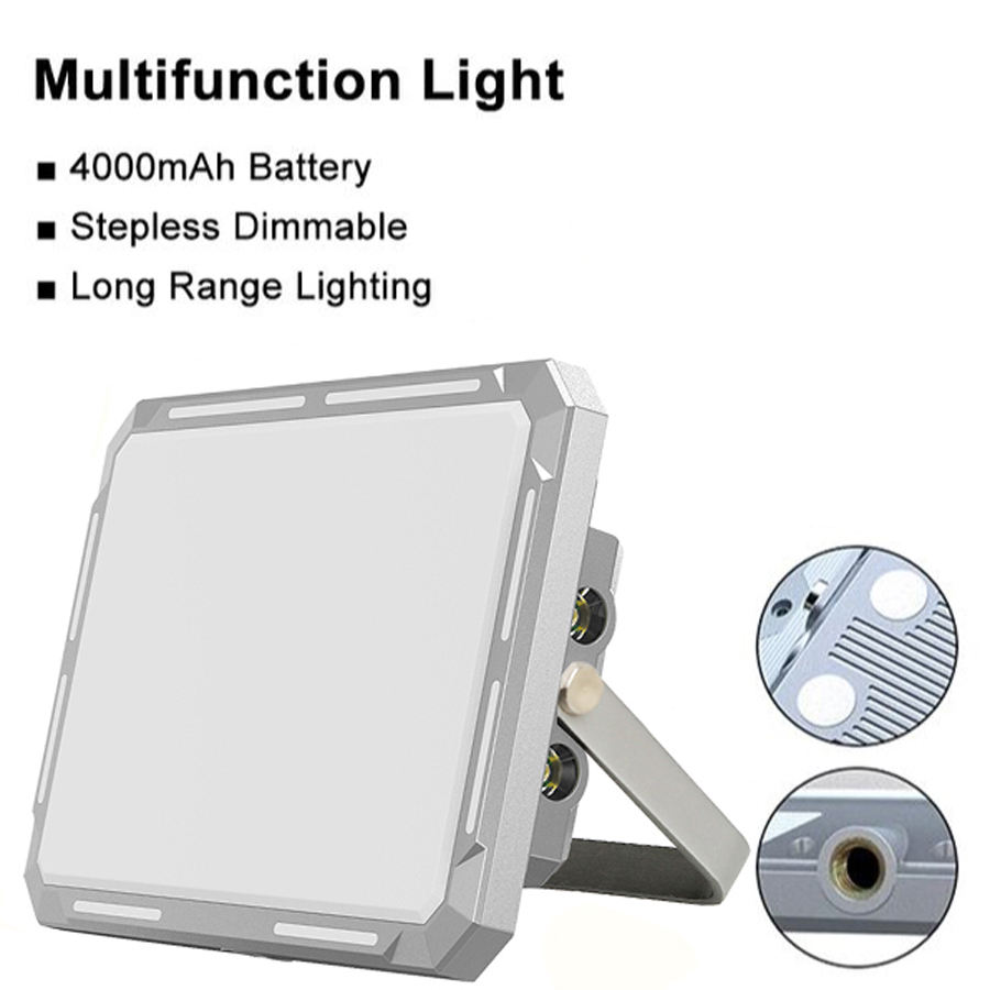 KXK-686 XPE LED 1000LM Flood Work Light Type-C Rechargeable Built-in ...