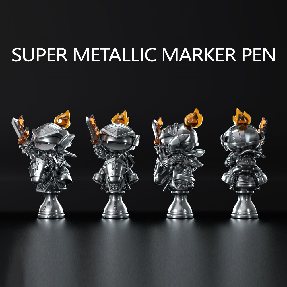 Model Markers 8-Colors Set - Metallic Color Touch-Up Pens for DIY ...