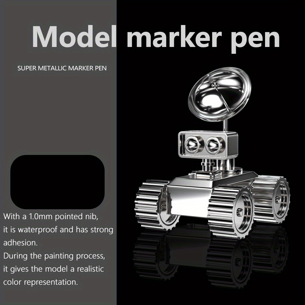 Model Markers 8-Colors Set - Metallic Color Touch-Up Pens for DIY ...