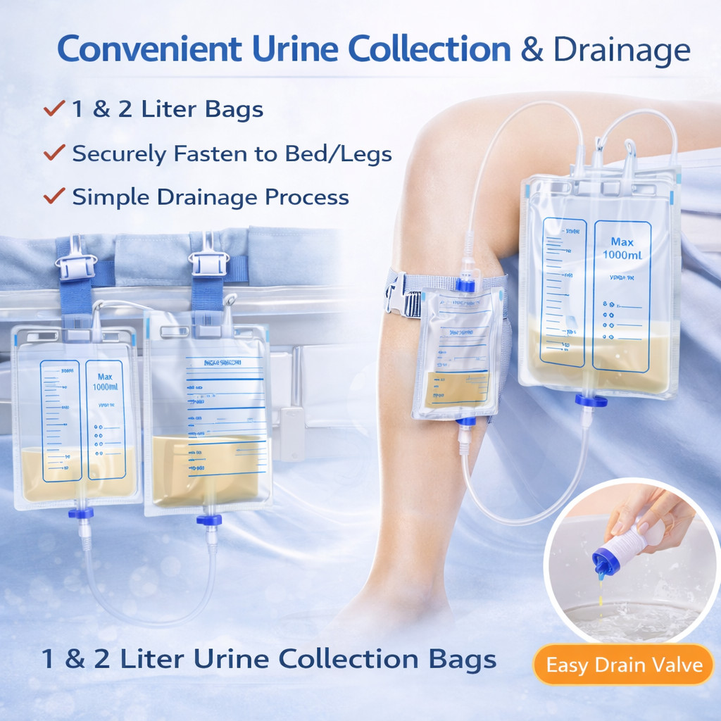 Urine Collector Drainage Bag Connector Adult Diapers Pants Care for The ...
