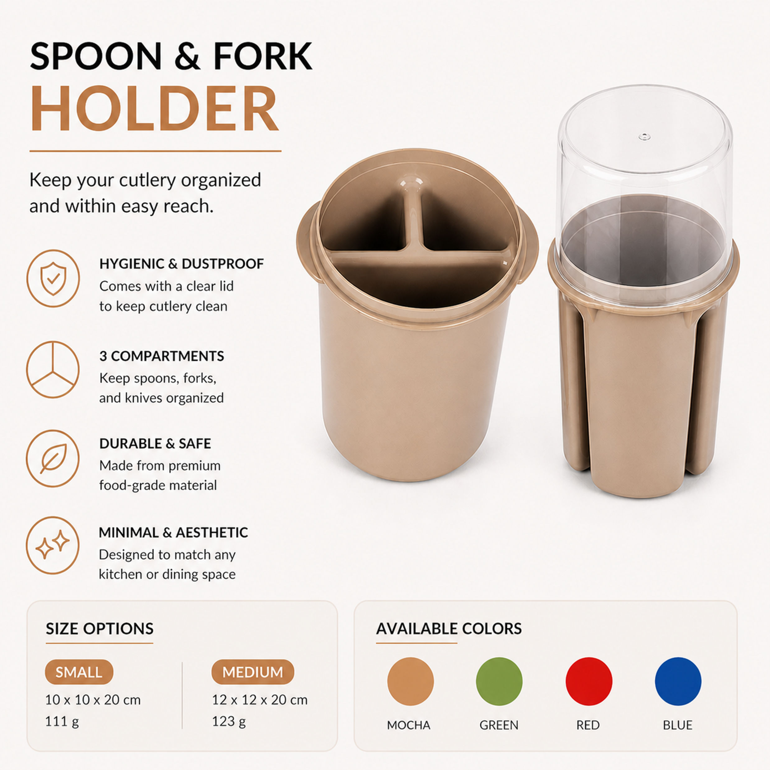 Collection Spoon and Fork Holder /Cutlery Holder Kitchen Utensil ...