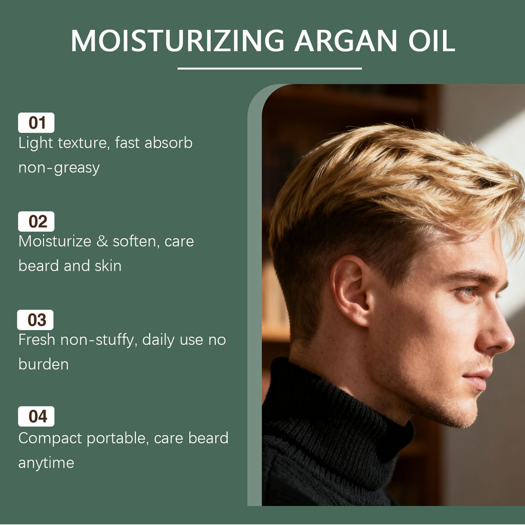 Facial Beard Hydrating Oil 60ml – Glycerin & Pepper Fruit Oil – Softens ...