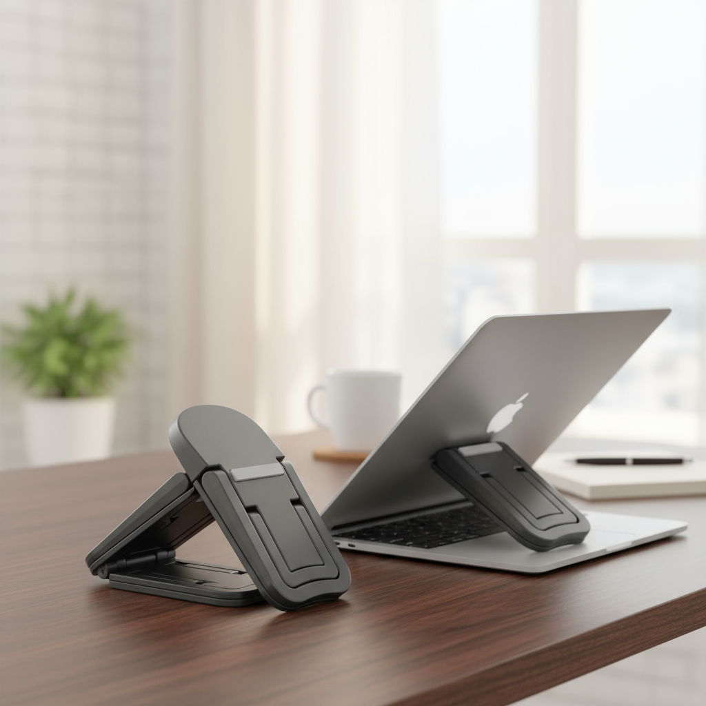 Mini Invisible Stand Ultra Thin Foldable Laptop Keyboard Pad Height ...