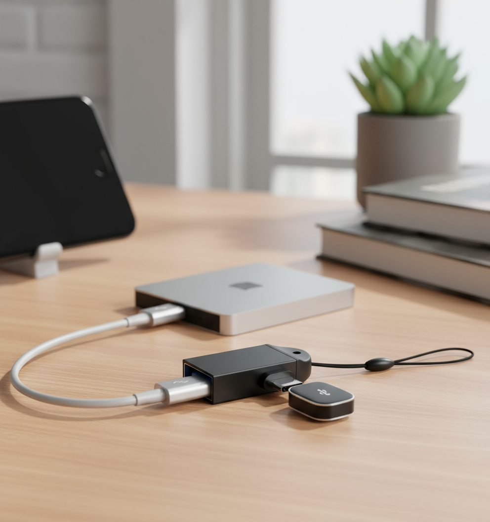 USB to Type C OTG Hub 2 in 1 Data Transfer Charging Adapter for Android ...