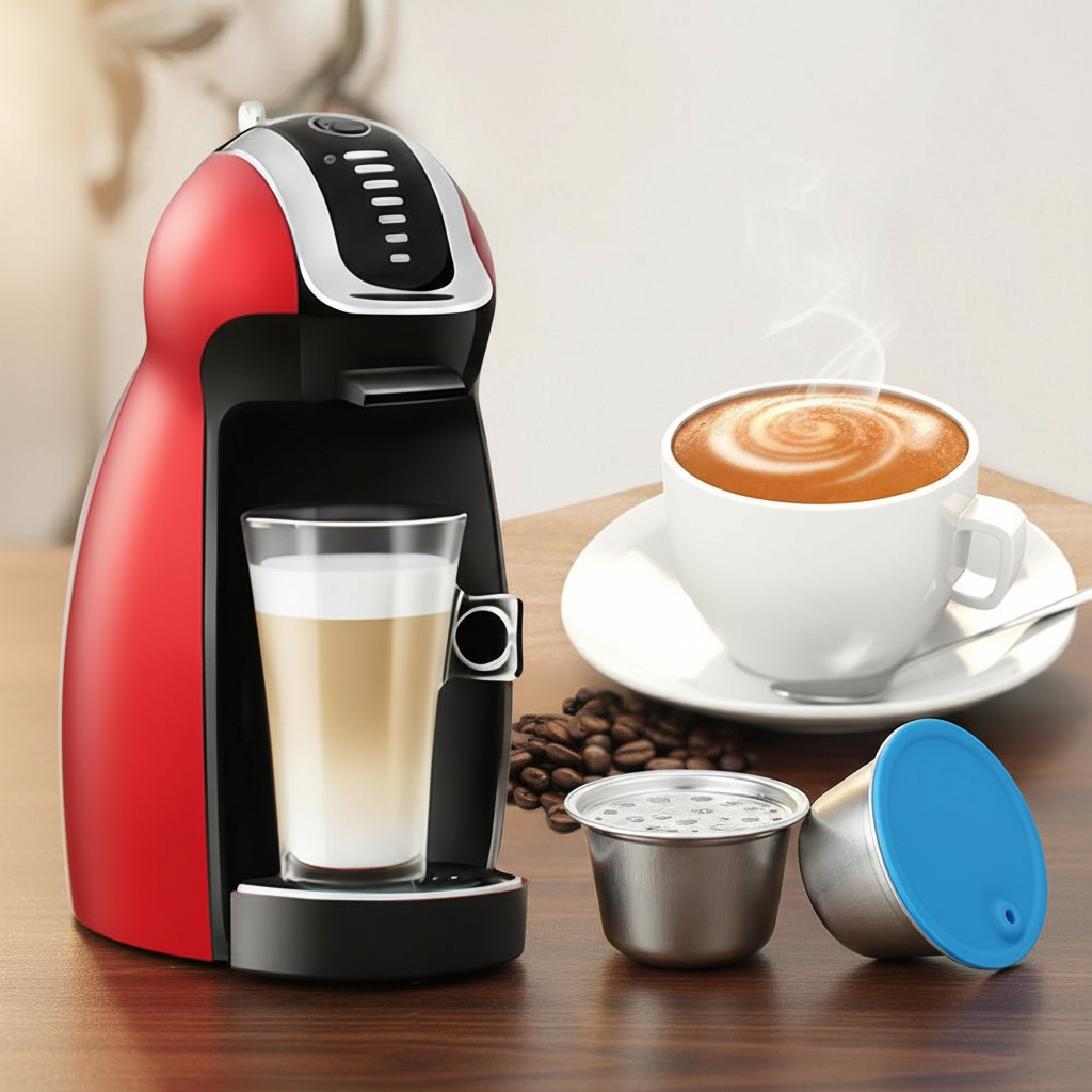 Reusable Stainless Steel Coffee Capsule Shell Compatible with Dolce ...