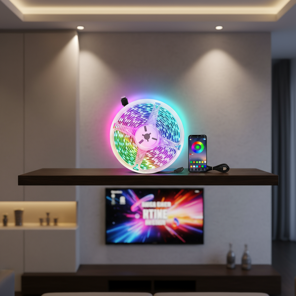 RGB 5050 LED Strip Lights DIY Mix Over 50 Colors, Sync Music in Real ...