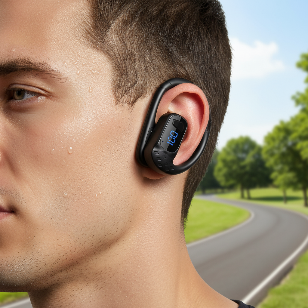 T30pro Bluetooth Earbuds Ear-Clip Digital Display Non-Invasive HiFi ...