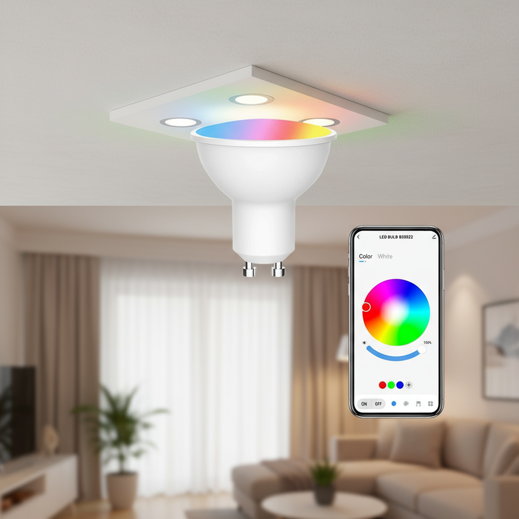 TNCE Tuya GU10 LED Bulb, WiFi/Zigbee, RGB C+W, Smart Life App Control ...
