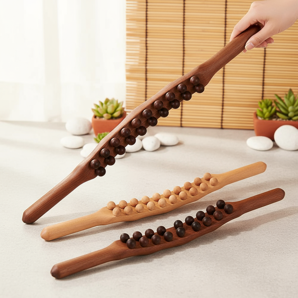 Beech Wood Gua Sha Stick for Universal Back, Tendons, and Point ...