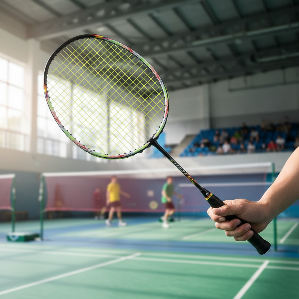 Authentic Full Carbon Badminton Racket, 22-25 lbs Stringed, Free Grip ...
