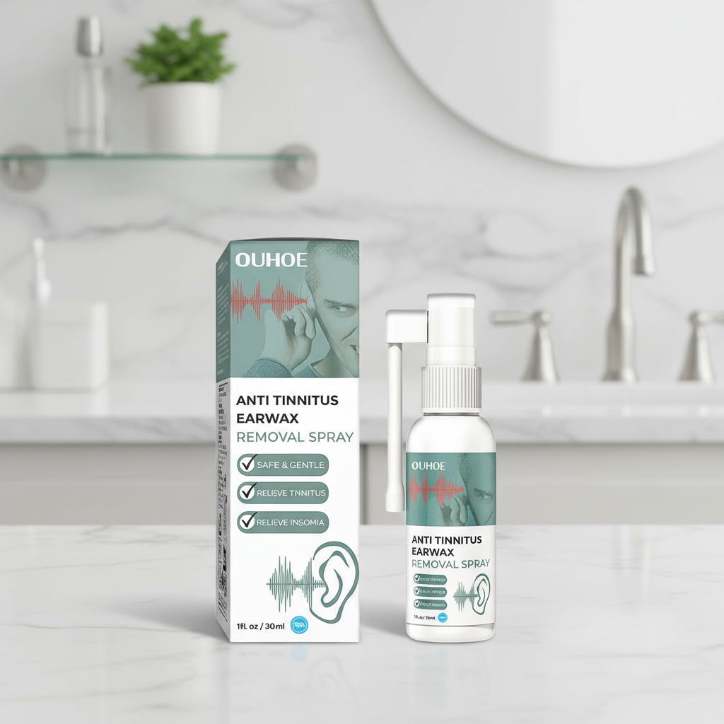 OUHOE 30ml Ear Spray for Tinnitus | Relieves Ear Discomfort & Earwax ...