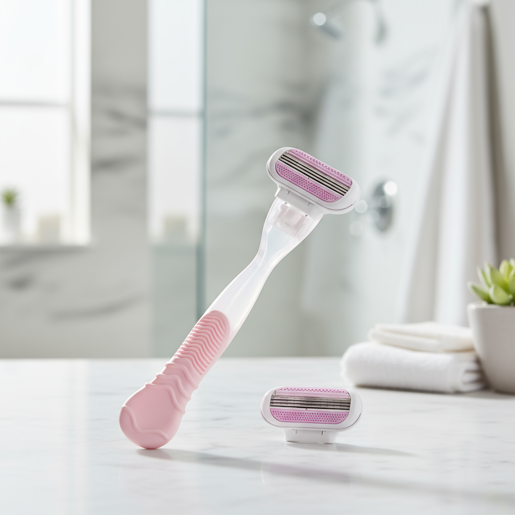 Women's Triple Blade Safety Shaver, Portable Razor for Body Hair ...