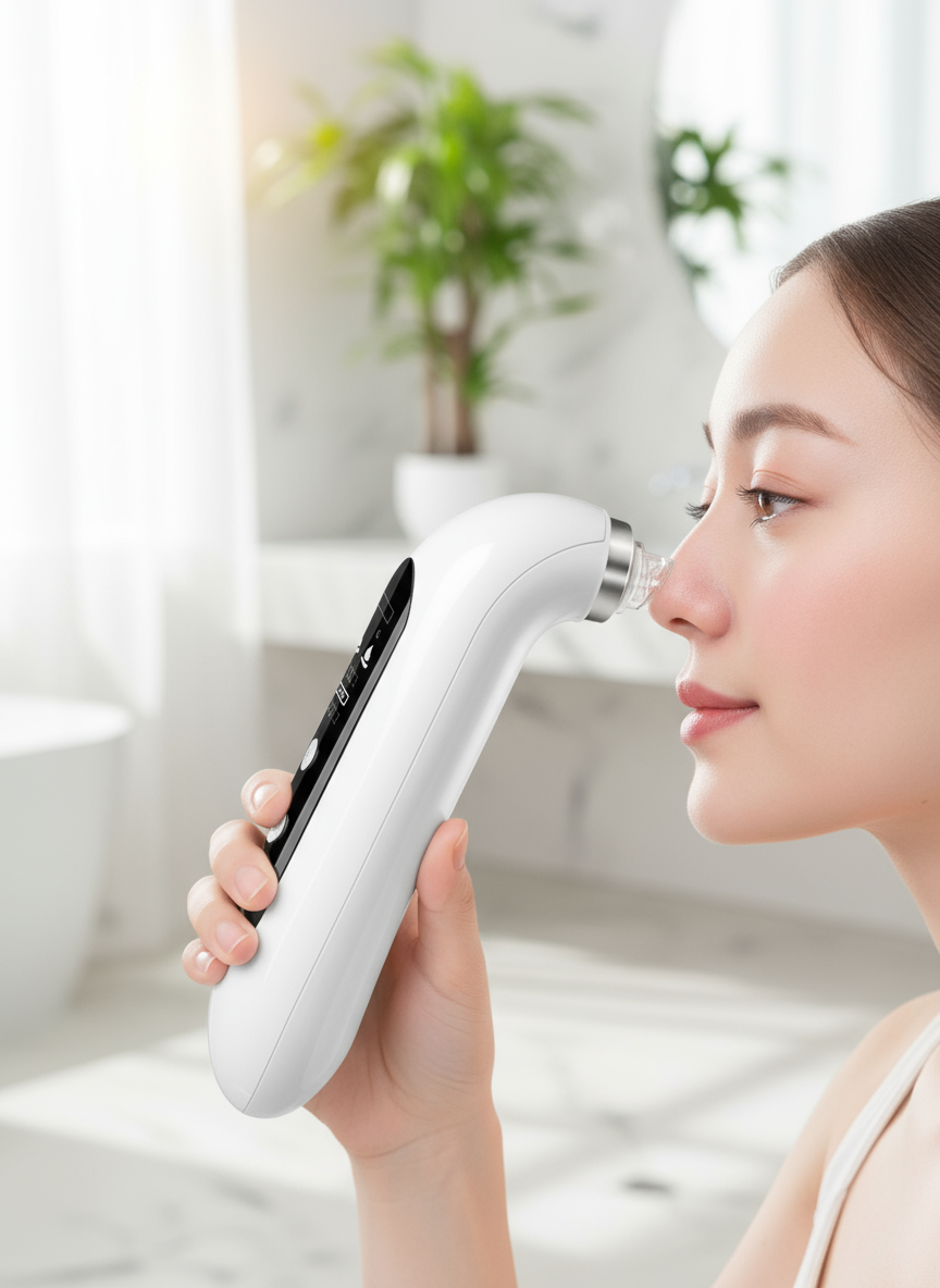 Top-tier blackhead extractor featuring 6 suction nozzles. Compact ...