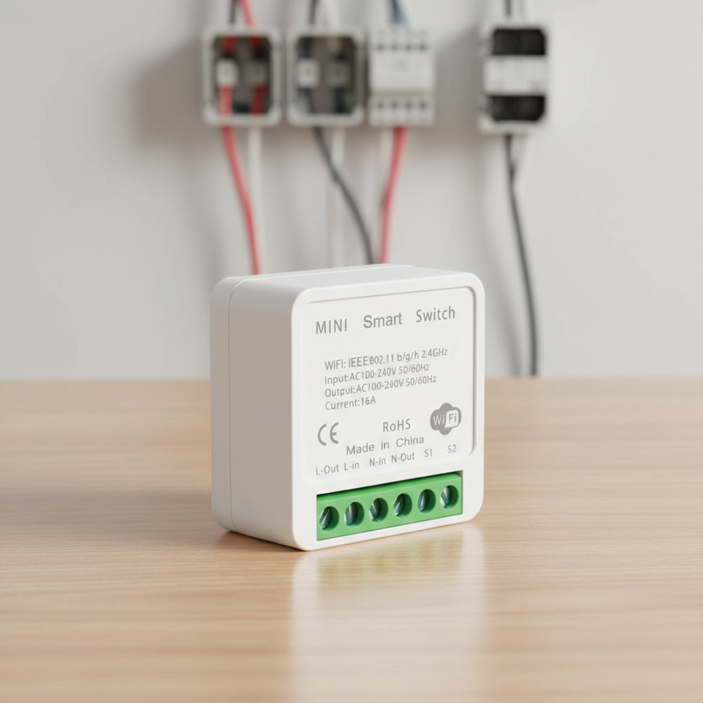 Voice Control Wifi 16A Mini DIY Smart Switch 2 Way Circuit Breaker ...