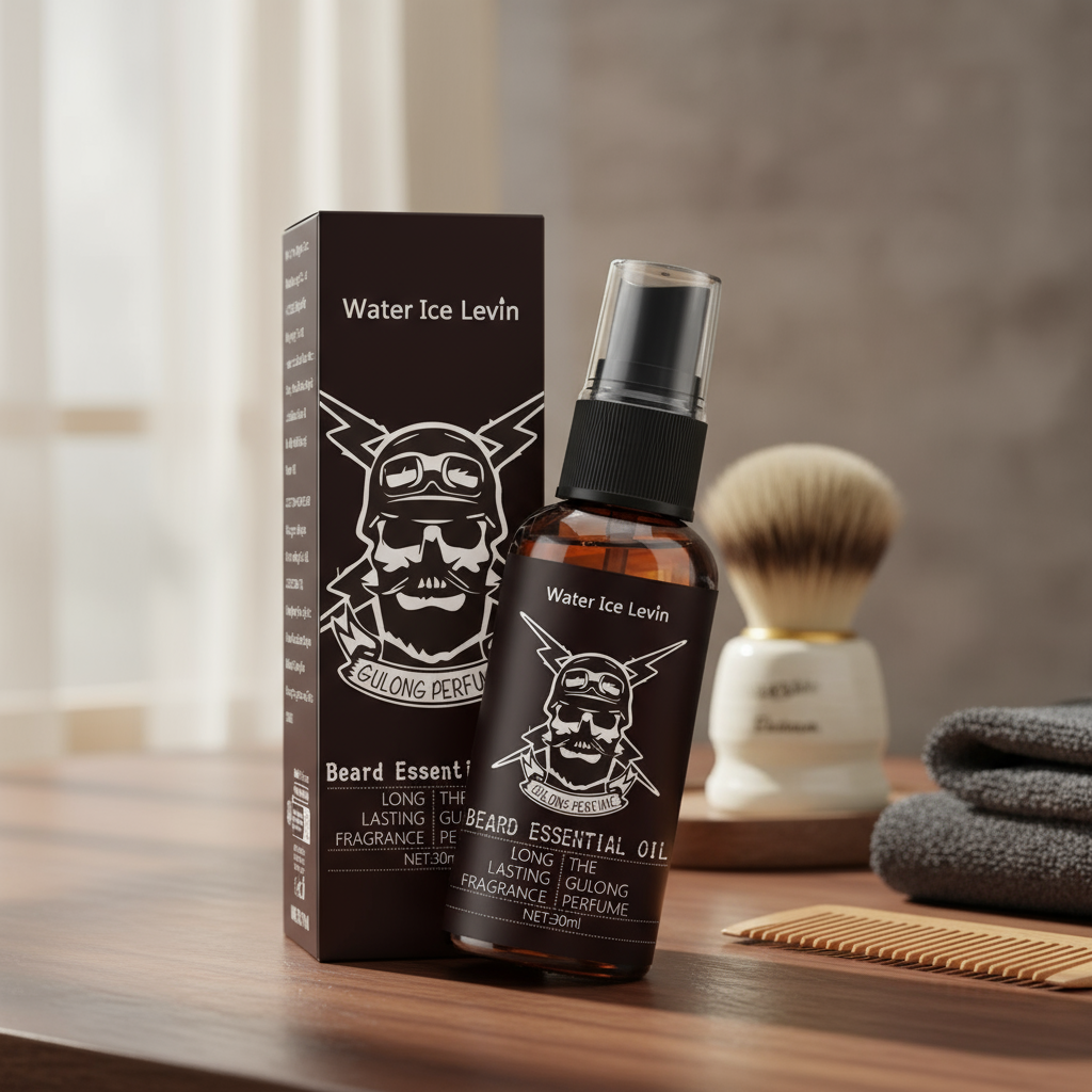 Water Ice Levin Beard Essential Oil Spray, Enriched with Plant Glycerin ...