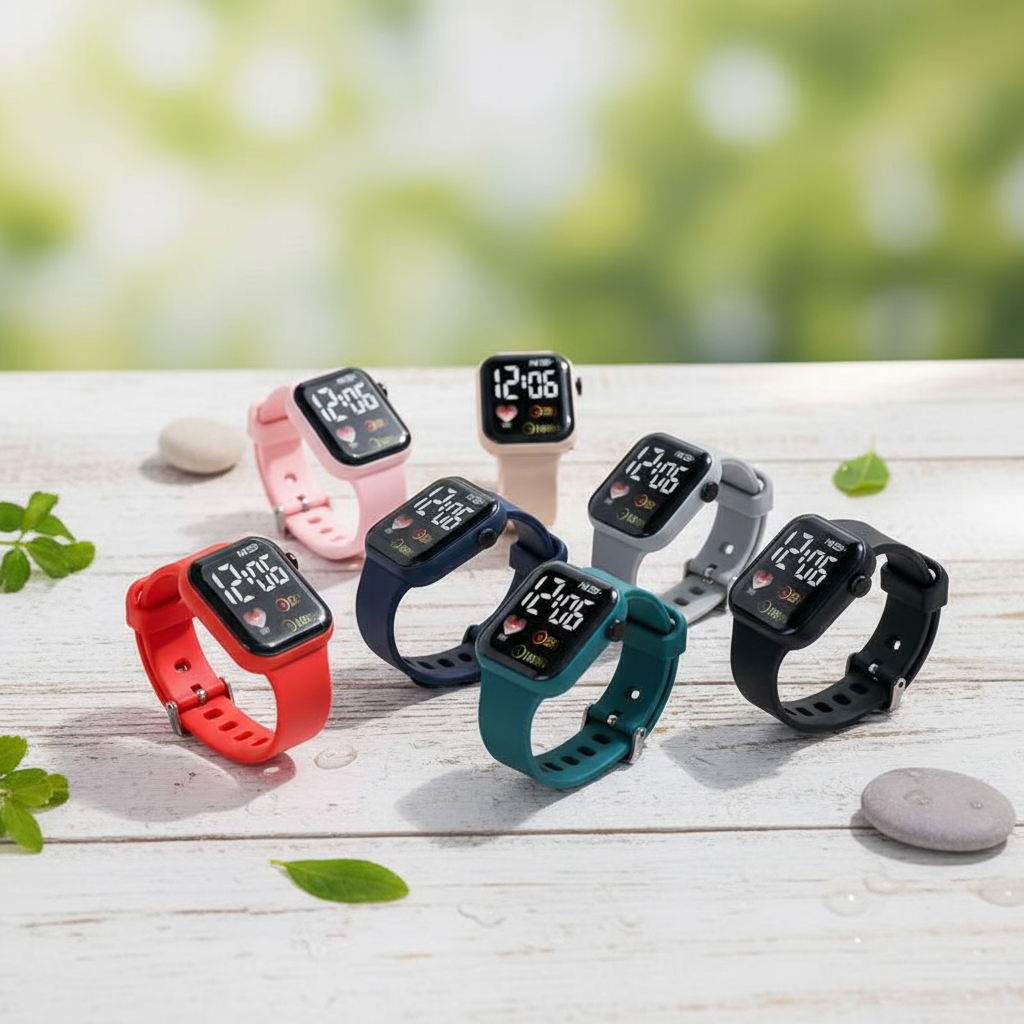 Fashionable LED Sports Watch: Small Square Love Style for Couples and ...