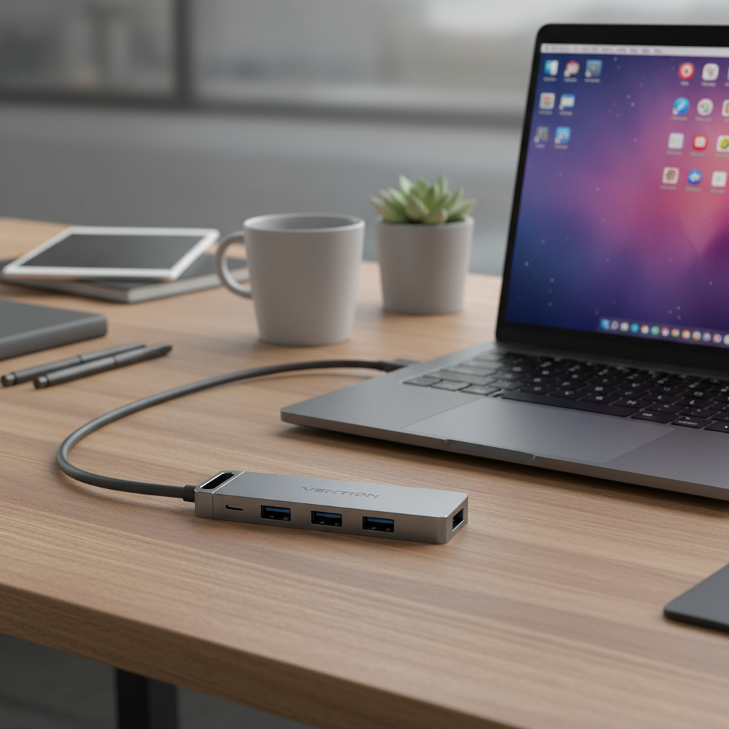 Vention 4 Port USB Splitter Hub 5Gbps Ultra Slim Super Speed Adapter ...
