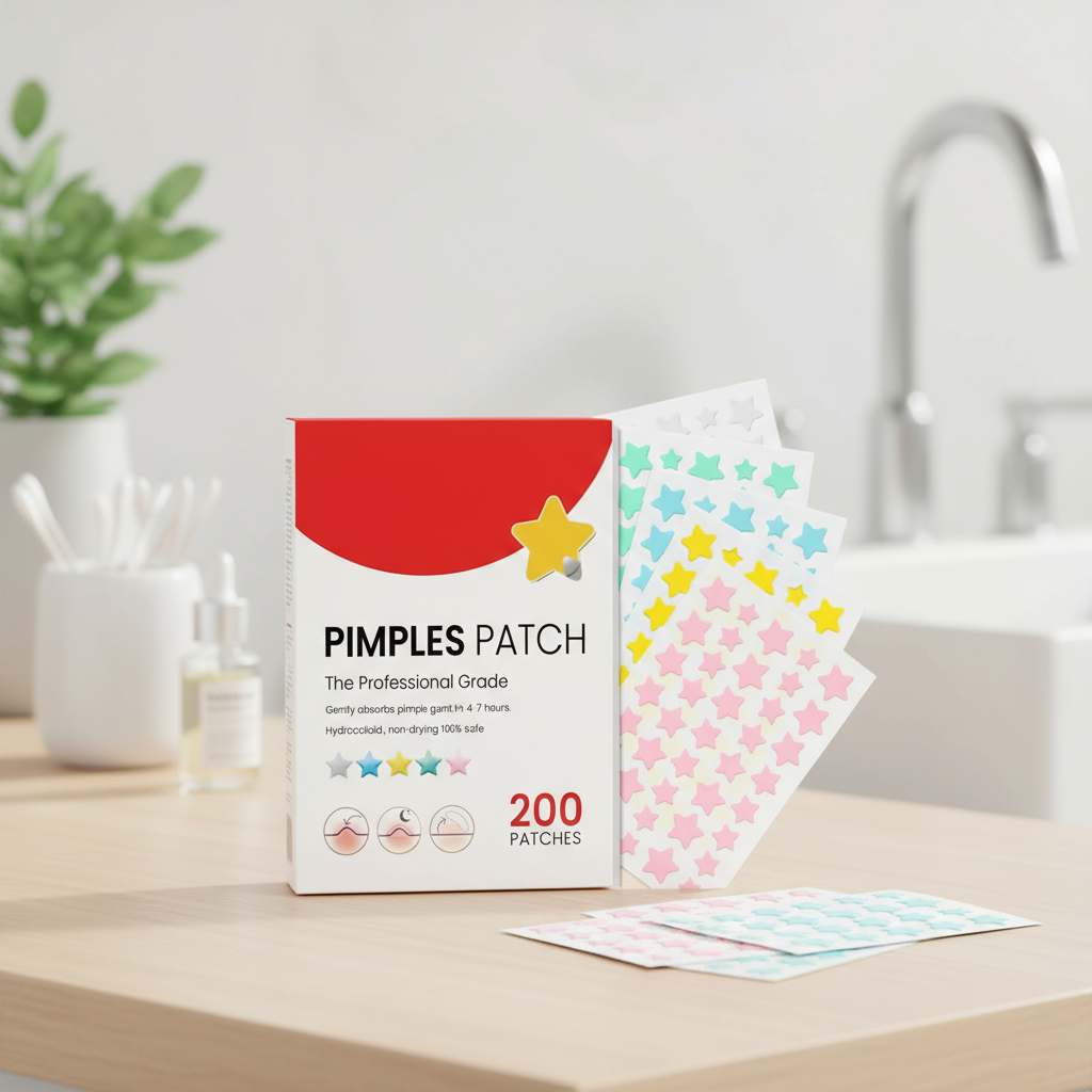200 Hydrocolloid Pimple Patches, Star Spot Stickers for Face, Acne ...