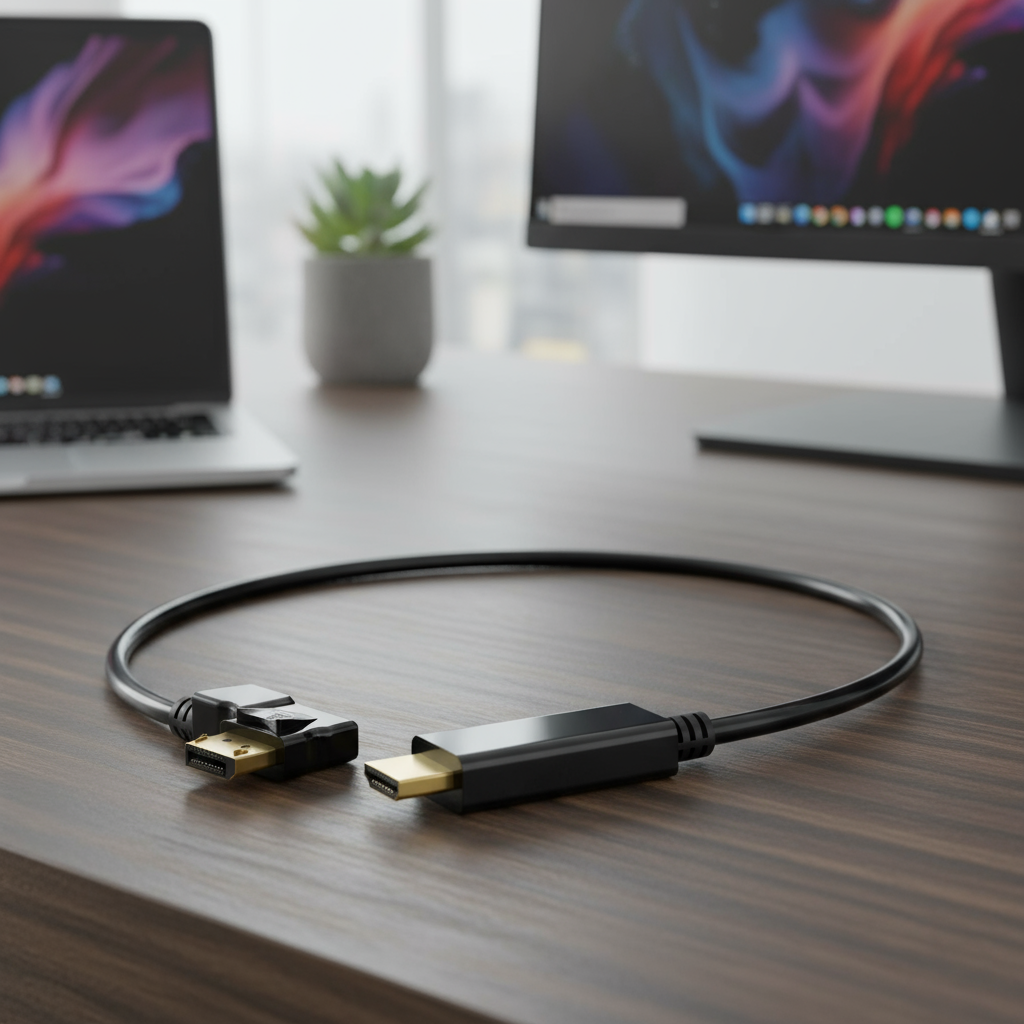 DisplayPort to HDMI Adapter Cable for HP/DELL Laptops, Male to Female ...