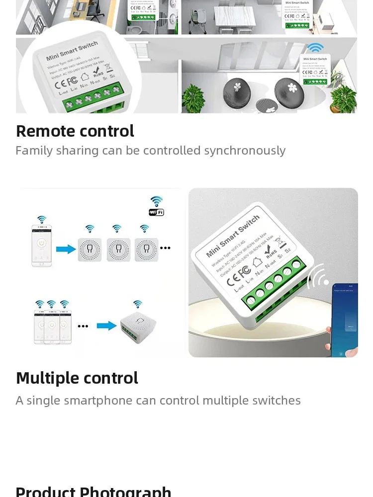 For tuya 16a wifi smart switch - power monitoring 2-way timer relay ...