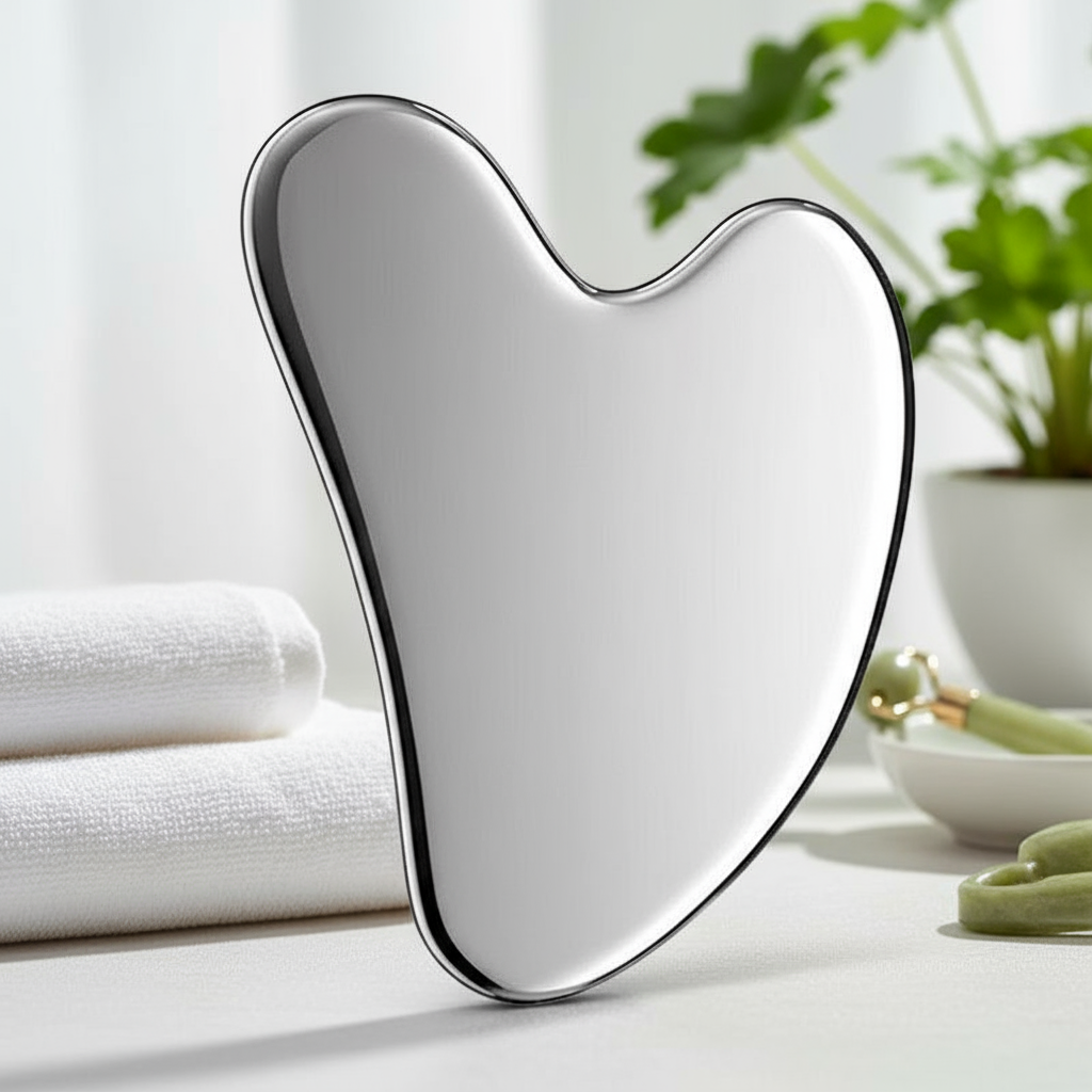 Gua Sha Massage Board for Face and Body – Stainless Steel Heart Design ...