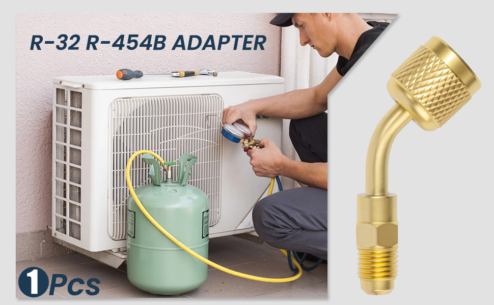 Female to 1/4 Male Compatible with R-454B R-32 Refrigerant Tanks Mini ...