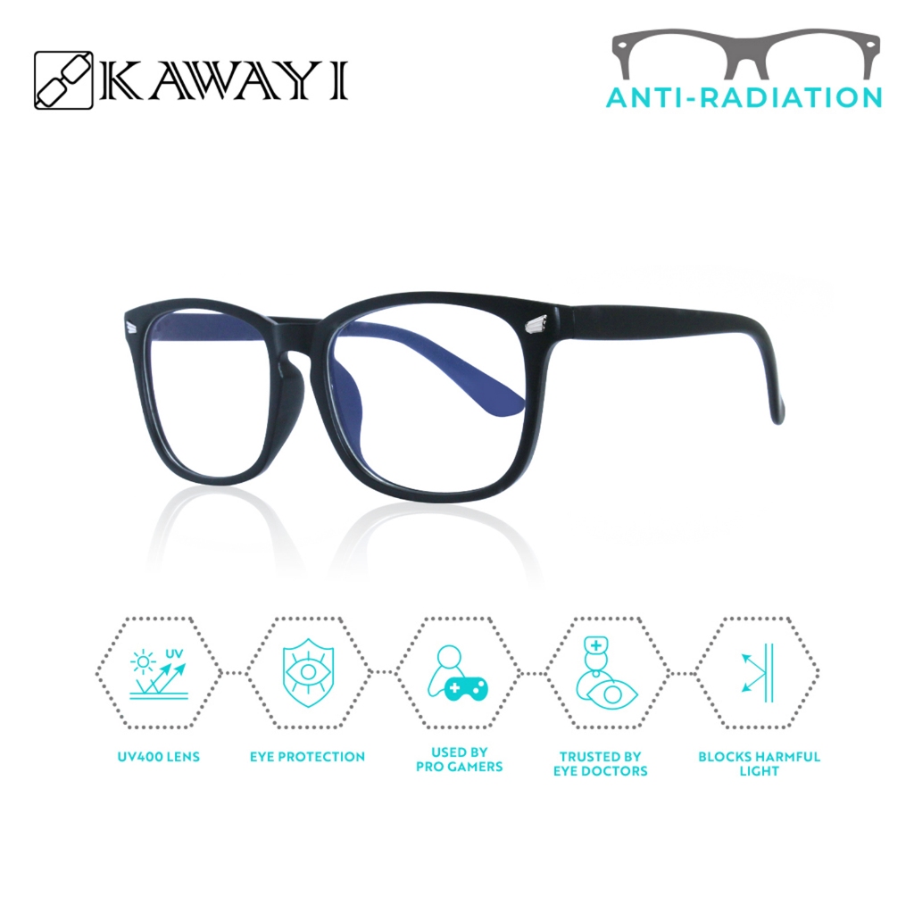 Unisex Anti-Radiation Blue Light Square Eyeglasses | Lightweight ...